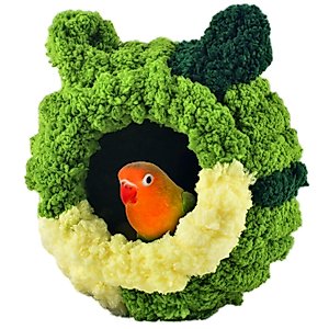 KATUMO Bird Nest, Conure Breeding House Parrotlet Snuggle Hut Lovebird Bed for Conure, Lovebird, Canary, Finch, Coneshape Birds, Hamster, Small Pets