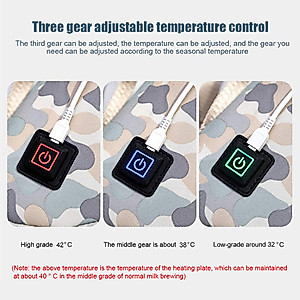 Portable Bottle Warmer, Milk Drink Heat Keeper USB Baby Bottle Warmer for Car Travel Indoor Outdoor Infant Bottle Thermostat 3 Gear Keep Warm(Camouflage)