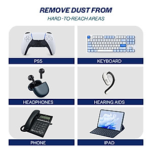 Compressed Air Duster Cleaner for Keyboard - iDuster Air Cans for Cleaning Dust, Hairs, Crumbs, Scraps for Laptop Computer Jewelry Camera, 3 Packs