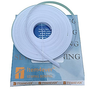 50 Yard 1/2" White Rigilene Poly Polyester Boning for Nursing Cove Cap Brass Corsets