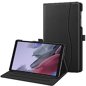 Fintie Case for Samsung Galaxy Tab A7 Lite 8.7 Inch 2021 Model (SM-T220/T225/T227), Multi-Angle Viewing Smart Stand Back Cover with Pocket, Black