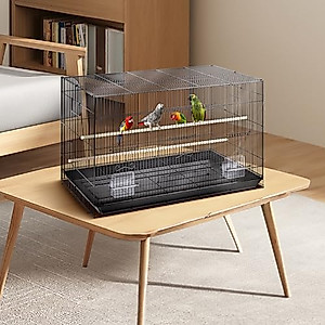 VEVOR 30 Inch Flight Bird Cage, Stackable Bird Cage Parakeet Cage with Slide-Out Tray and Handle, Small Parrots Birdcage for Cockatiels Budgies Conure Macaw Finch Lovebirds Canaries Pigeons
