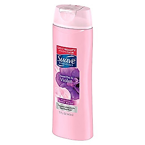 Suave Essentials Body Wash, Sweet Pea and Violet, 15 Fl Oz (Pack of 1)