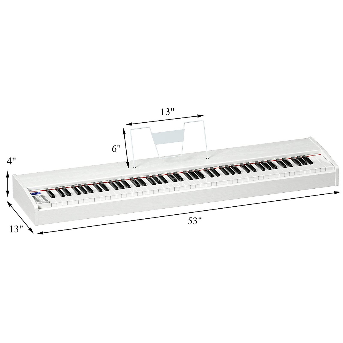 Costzon 88-Key Weighted Piano Keyboard Full Size, Portable Midi Keyboard Hammer Action Duet Mode with Sustain Pedal, Built-in Speaker, Headphone and Power Supply for Beginner/Adults (White)