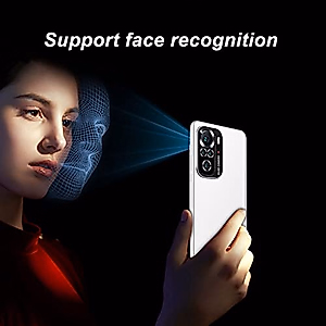 Unlocked Cell Phones, White Supports 2.4G 5G WiFi 5MP Front Camera Smartphone 5.0inch Dual SIM Dual Standby for Calling (US Plug)