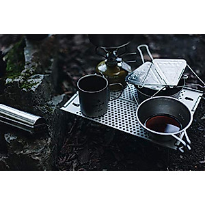 Snow Peak Ozen Solo Table, SLV-171, Aluminium, Lightweight for Backpacking, Designed in Japan, Lifetime Product Guarantee