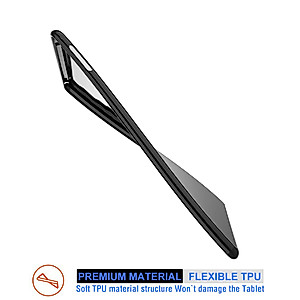 Puxicu Case for iPad 6th/5th Generation 2018&2017, Slim Design Matte TPU Rubber Soft Skin Silicone Protective Cover for iPad 9.7 Inch 2018 (6th Generation) / 2017 (5th Gen) 9.7" Tablet - Black