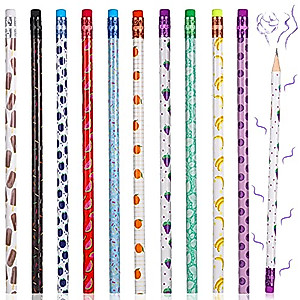Outus 60 Pieces Scented Pencils for Kids Scented Pencils Bulk HB Graphite Pencil School Stationery Party Reward Supplies for Boys Men Women Girls (Natural Style)