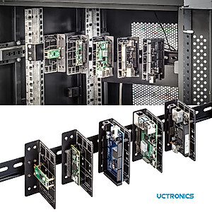 UCTRONICS for Raspberry Pi DIN Rail Mount, Compatible with Arduino, RPi 5/4B/3B+/3B/2B/B+, Pi Zero, Raspberry Pi Pico
