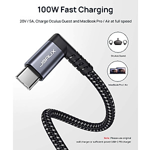 JSAUX 2-in-1 Link Cable 10 FT Compatible with Meta/Oculus Quest 3/2 Accessories & PC/Steam VR, USB 3.0 High Speed PC Data Transfer Adapter, Compatible with VR Headset, Gaming PC, Quest 3 & 2 & 1 -Grey