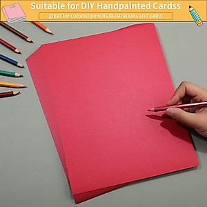 120 Sheets Red Shimmer Cardstock 8.5 x 11 Inch Metallic Paper, 250gsm/92lb Double Sided Card Stock Pearlescent Paper for Invitations, Certificates, Crafts, DIY Cards
