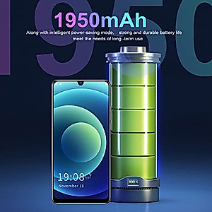 ip12 Pro MAX Unlocked Smartphone for Android 8.1, 6.26in 1+8GB HD Screen Cell Phone Dual Card Dual Standby Smart Phone,Face ID Recognition,2MP+2MP,128GB of Expandable Storage Mobile Phone(Black)