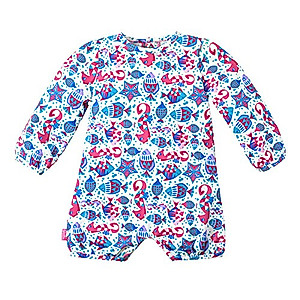 UV SKINZ UPF 50+ Baby Girls UV Sunzie (Bubblegum Starfish, 3/6m)