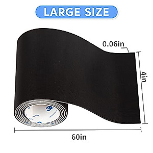 Furniture Pads for Hardwood Floors, Non Slip Furniture Grippers Self Stick Silicone Pads, Anti-Scratch Rubber Floor Protectors for Furniture, 4 x 40 inch Self Adhesive Rubber Feet Black