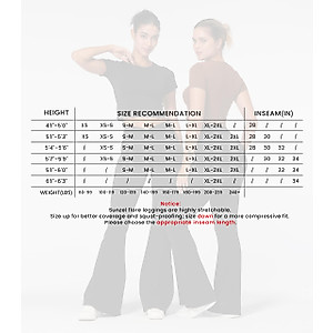 Sunzel Flare Leggings, Crossover Yoga Pants with Tummy Control, High-Waisted and Wide Leg, 30" Inseam, Black Large