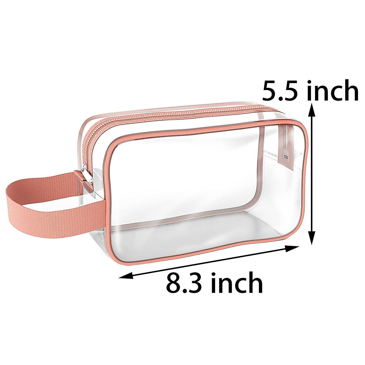 Axe Sickle 4 Pack Clear Cosmetics Bag Waterproof Plastic Organizer Bag with Zipper Portable Clear Makeup Cosmetic Bag for Travel Bathroom Toiletry Organizer
