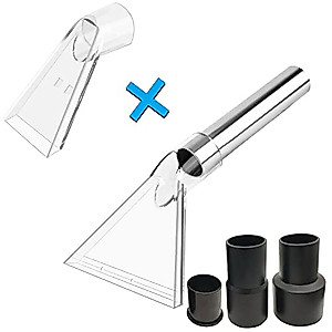 Happy Tree Universal Fit All Shop Vacs with1-1/4 &1-7/8" & 2-1/2" Adapters, Large & Small Clear Extractor Accessory for Upholstery & Carpet Cleaning and Car Detailing, Shop Vac Extraction Attachment
