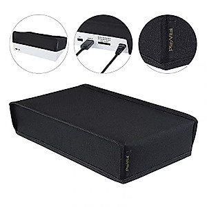PlayVital Black Nylon Dust Cover for Xbox Series S Console, Soft Neat Lining Dust Guard, Anti Scratch Waterproof Cover Sleeve for Xbox Series S Console