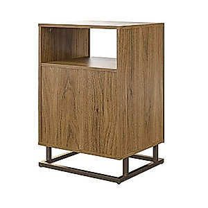 Novogratz Regal Turntable Stand/End Table, Walnut