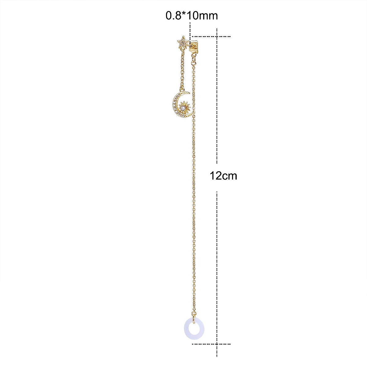 AoedeJ Anti-lost Holder Earrings for AirPods 14K Gold Plated Wireless Earbuds Earrings Dangle Earring Wireless Earphone Holder Strap Compatible with AirPods Pro 1 & 2 (Ear Stud-1)