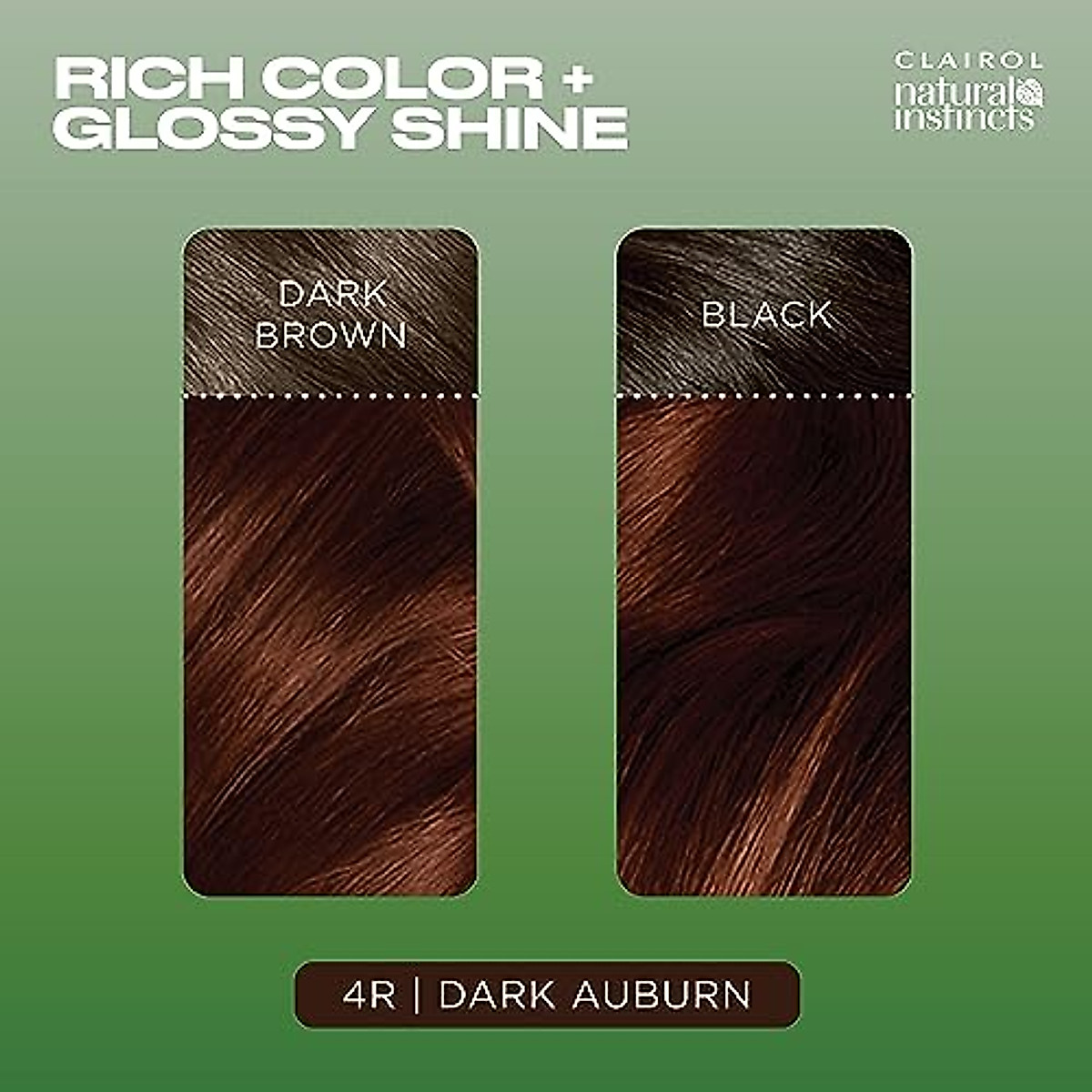 Clairol Natural Instincts Demi-Permanent Hair Dye, 4R Dark Auburn Hair Color, Pack of 3