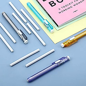36 Pieces Eraser Pen Retractable Mechanical Eraser Pen Include 6 Packs Click Eraser Pen and 30 Click Erasers Refill for School Office Painting Writing (Clear Color)