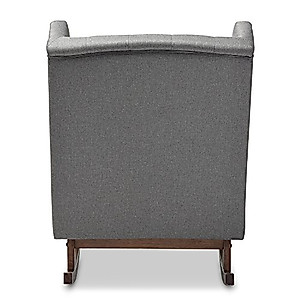 Baxton Studio BBT5195-Grey RC Rocking-Chairs, Grey
