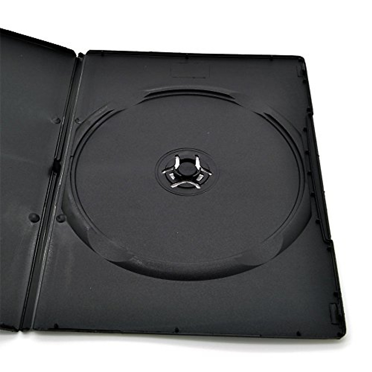 Maxtek 7mm Slim Black Single CD/DVD Case, 100 Pieces Pack.