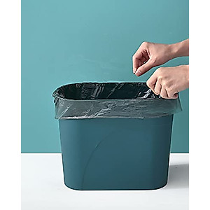 Hundred Families Bathroom Small Trash Can, 3 Gallon Slim Plastic, Set of 2, Grey