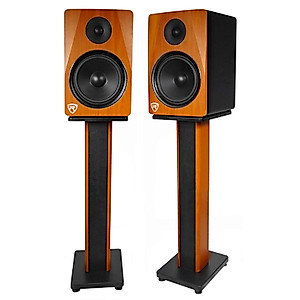 Rockville 28" 2-Tone Bookshelf Speaker Stands Surround Sound Home Theater (RHT28C)