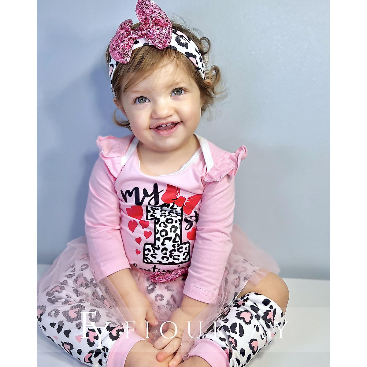 fioukiay Preemie Baby Girl Valentine's Day Skirt Sets Infant Love Heart Top Valentine's Day Dress Clothes Outfits (Pink, Preemie)