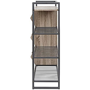Signature Design by Ashley Maccanet Shoe Rack with Storage Cubbies, Brown