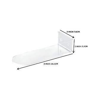 IEEK Floating Shoe Display 8 Pack,Levitating Acrylic Shoe Shelf for Wall,Clear Wall Mounted Shoe Rack Sneaker Display Shelves Space Saving Shoe Organizer Holder for Sneaker Collection