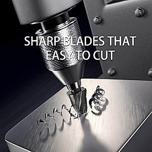 Step Drill Bit M35 Cobalt Four Helical Flutes 1/4" Hex Shank Drill 1/8"-1/2 (13 Sizes) for Working Metal, Wood, Aluminum, Plastic, Great for DIYers