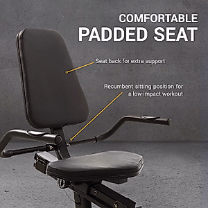 XTERRA Fitness SB150 Recumbent Exercise Bike, Black