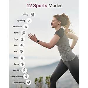 SHANG WING Smart Watches for Women Waterproof, Round Women's Watch Compatible with iPhone Android Phones Fitness Tracker Reloj para Mujer with Heart Rate Monitor Pedometer Sleep Tracker Pink, Lynn