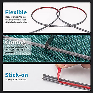 Art3d 20ft Outside Vinyl Corner Trim Peel and Stick for Tile and Wall Edges, Furniture Decoration, Gray Oak