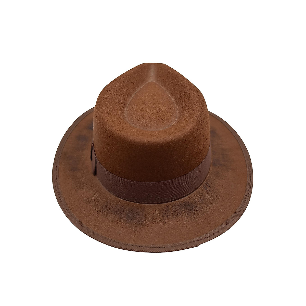 Nicky Bigs Novelties Tattered Burned Brown Fedora Hat - Scary Nightmare Creeper Hats - Cosplay Halloween Costume Accessory, Brown, Large