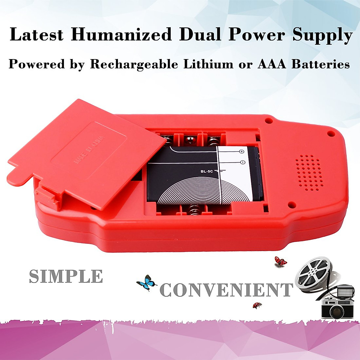 Beico Handheld Games for Kids Built in 218 Classic Retro Video Games 2.5" Screen Portable Arcade Gaming Player System for Boys Girls Birthday (Red)