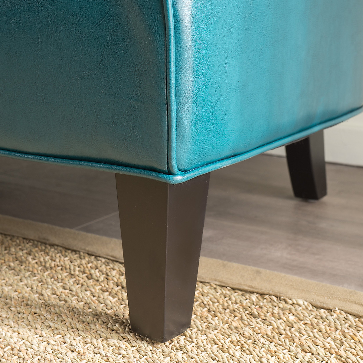 Christopher Knight Home Justine Leather Loveseat, Teal