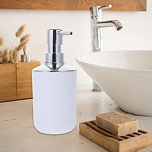 Beaupretty 1 Set Bathroom Set Cotton Swab Dispenser Bath Bathing Accessories Toilet Parts Bath Supplies Black Trays Holder Soap Dispensers Lotion Dressing Table White Suite Plastic