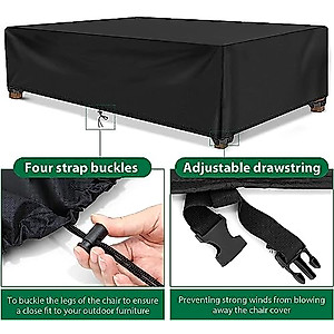 Patio Furniture Covers, Heavy Duty Patio Furniture Covers Waterproof, Outdoor Furniture Cover Waterproof, General Purpose, Outside Table and Chair Covers, Heavy Duty 420D Oxford 160x90x85cm