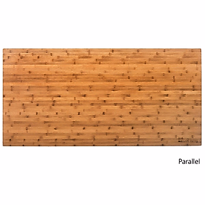 Home Soft Things Eco-Friendly Natural Bamboo Tabletop, Parallel Pressure, 30" x 60" x 0.875" H, Boonliving Rectangular Rustic Solid Wood Slab Desk Table Top Countertop for Home and Office