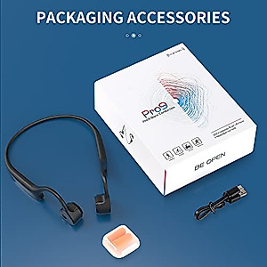 AMAFACE Bone Conduction Headphones with Mic,Titanium Lightweight,Open Ear Headphones Noise Reduction Waterproof Wireless Bluetooth 5.0 Sport Headset for Running, Bicycling, Hiking, Yoga -Black