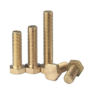ORANXIN Brass Hex Bolts Screws - M8 M10 M12 Hexagonal Allen Bolt Metric Thread Hex Head Fasteners Machine Screw Tools