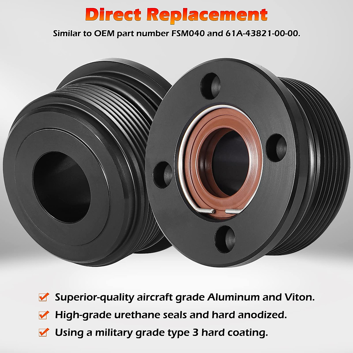 Trim Cap Cylinder with Seals 61A-43821-00-00 FSM040, Fits for Yamaha 200-225-250-300 HP (2-Pieces)