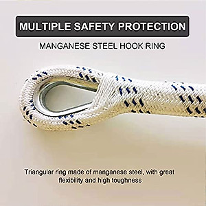 FGQCBBYC Rope Ladder Emergency Fire Escape Ladder, Outdoor Soft Safety Ladder Home The Climb Escape Ladders Fast to Deploy with Hooks for Window Balcony, Weight Capacity 420Kg/12M (3m 9.8ft)