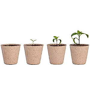 Garden Growers Seed Starter Pots – 3 Inch Biodegradable Peat Pods for Starting Flowers and Vegetables – Breathable and Absorbent for Aeration and Root Growth (60 Pots with 10 Bonus Plant Labels)