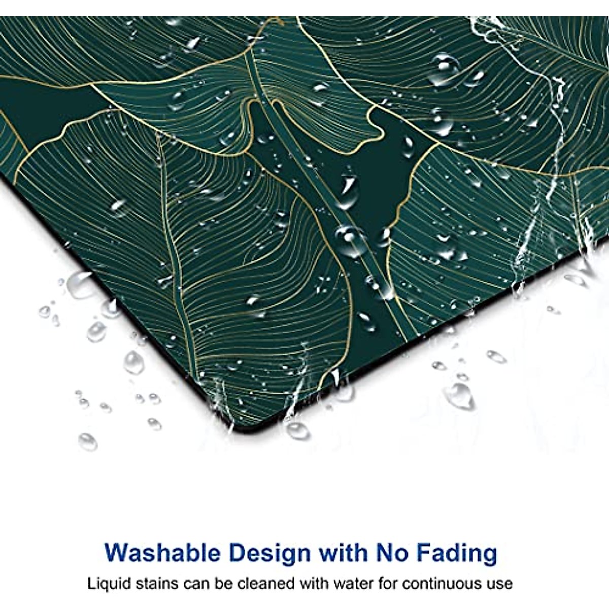 Mouse Pad, Computer Mouse Pads with Tropical Leaves Design, Mouse Mat Square Waterproof Mouse Pad Non-Slip Rubber Base MousePads for Office Laptop