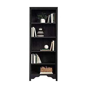 Sauder Dawson Trail 5 Shelf Bookcase, Raven Oak Finish